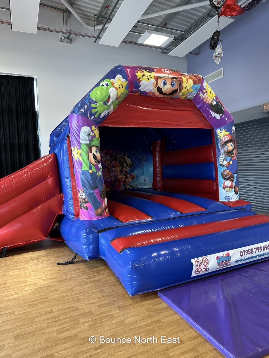 17ft x 15ft Mario Bouncy Castle with Slide - Bouncy Castle Hire and ...