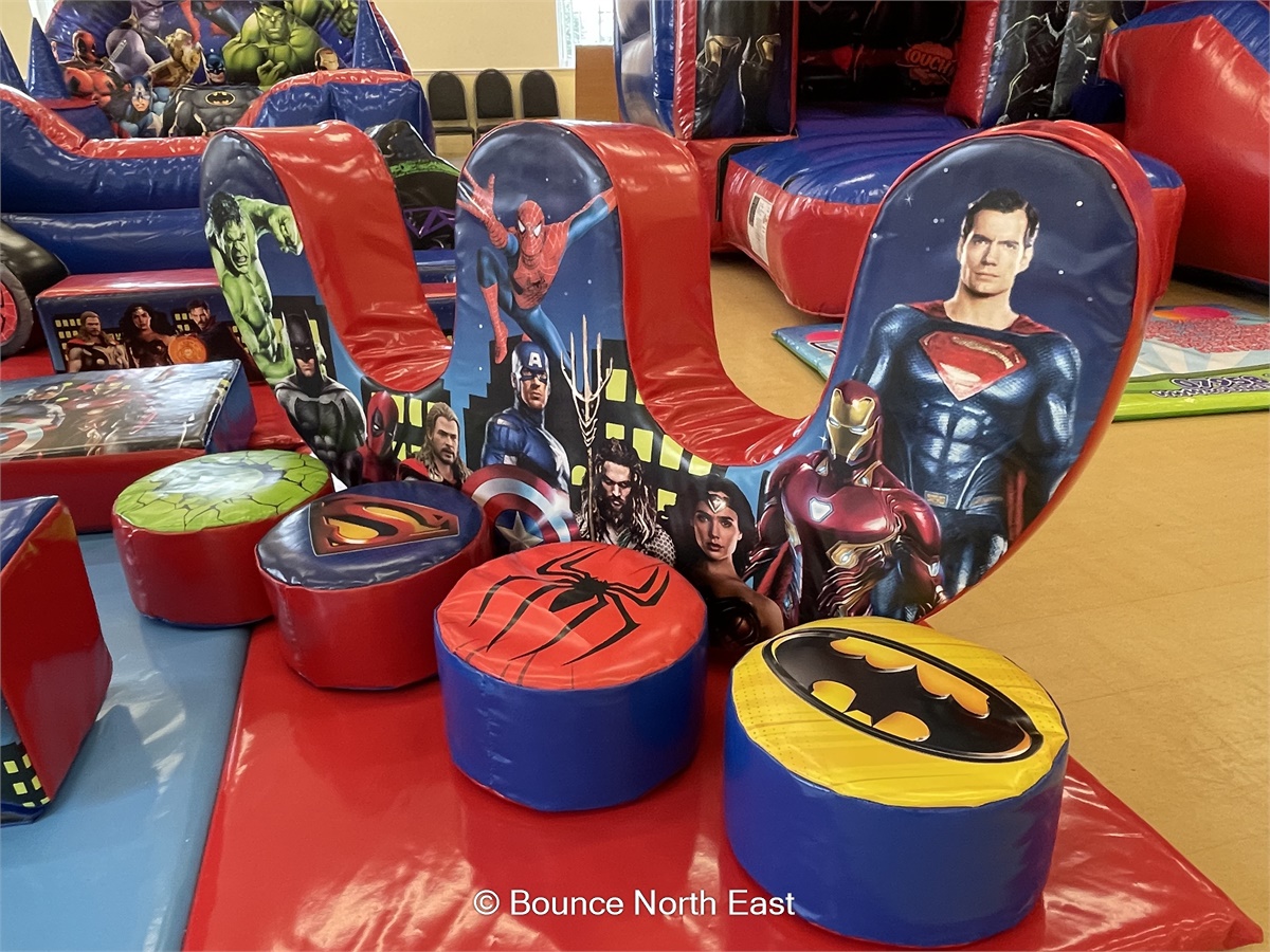 Superhero Bounce & Soft play Package - Bouncy Castle Hire and Kids ...