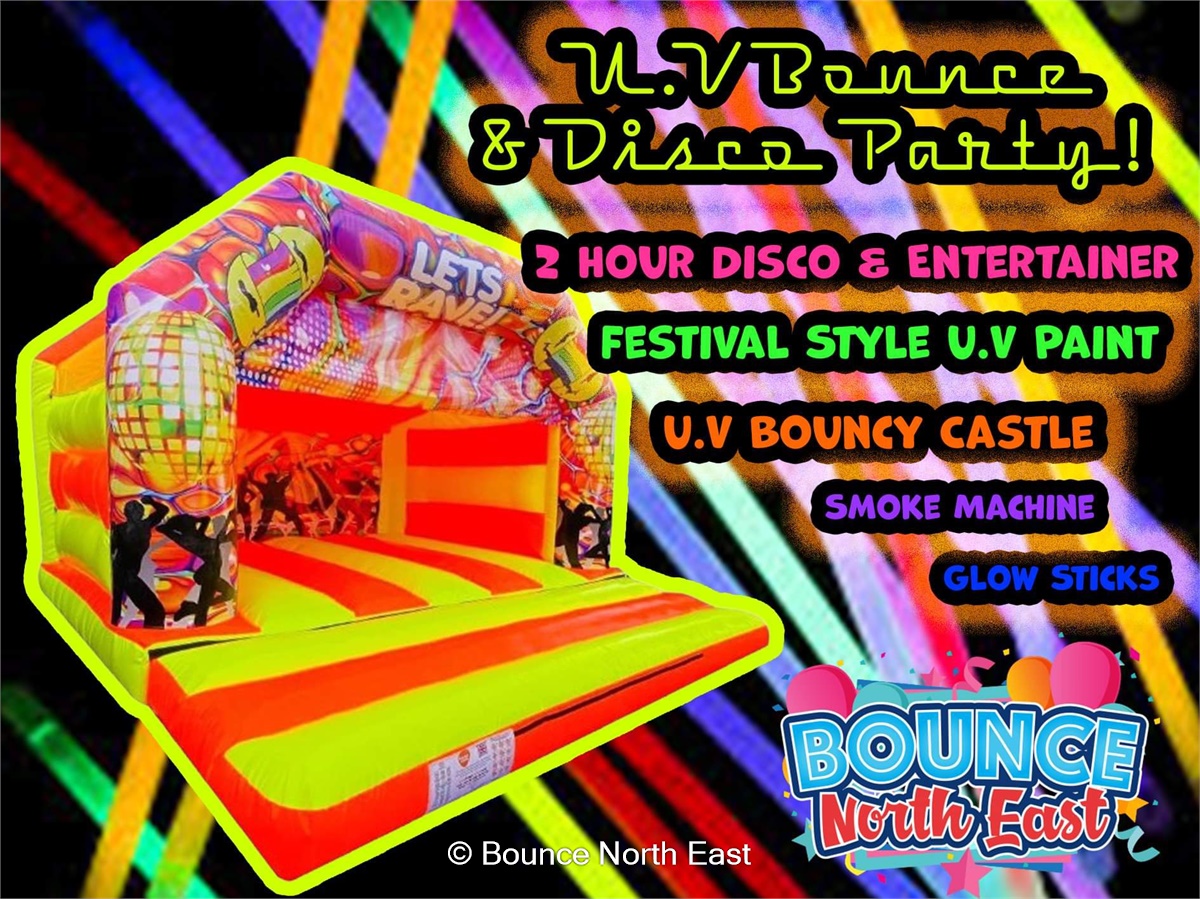 UV Bounce & Disco Party Package - Bouncy Castle Hire and Kids Party ...